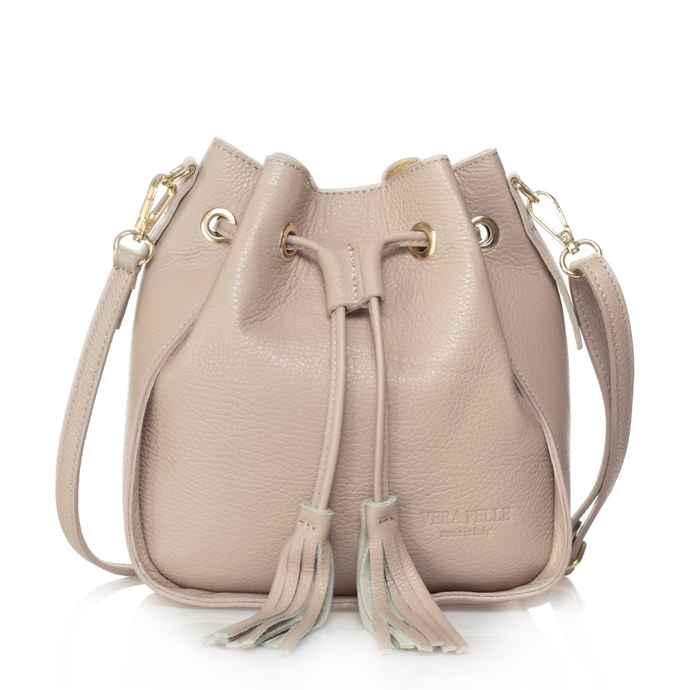 Geanta dama de umar din piele naturala, stil bucket, DiAmanti Ottavia ...