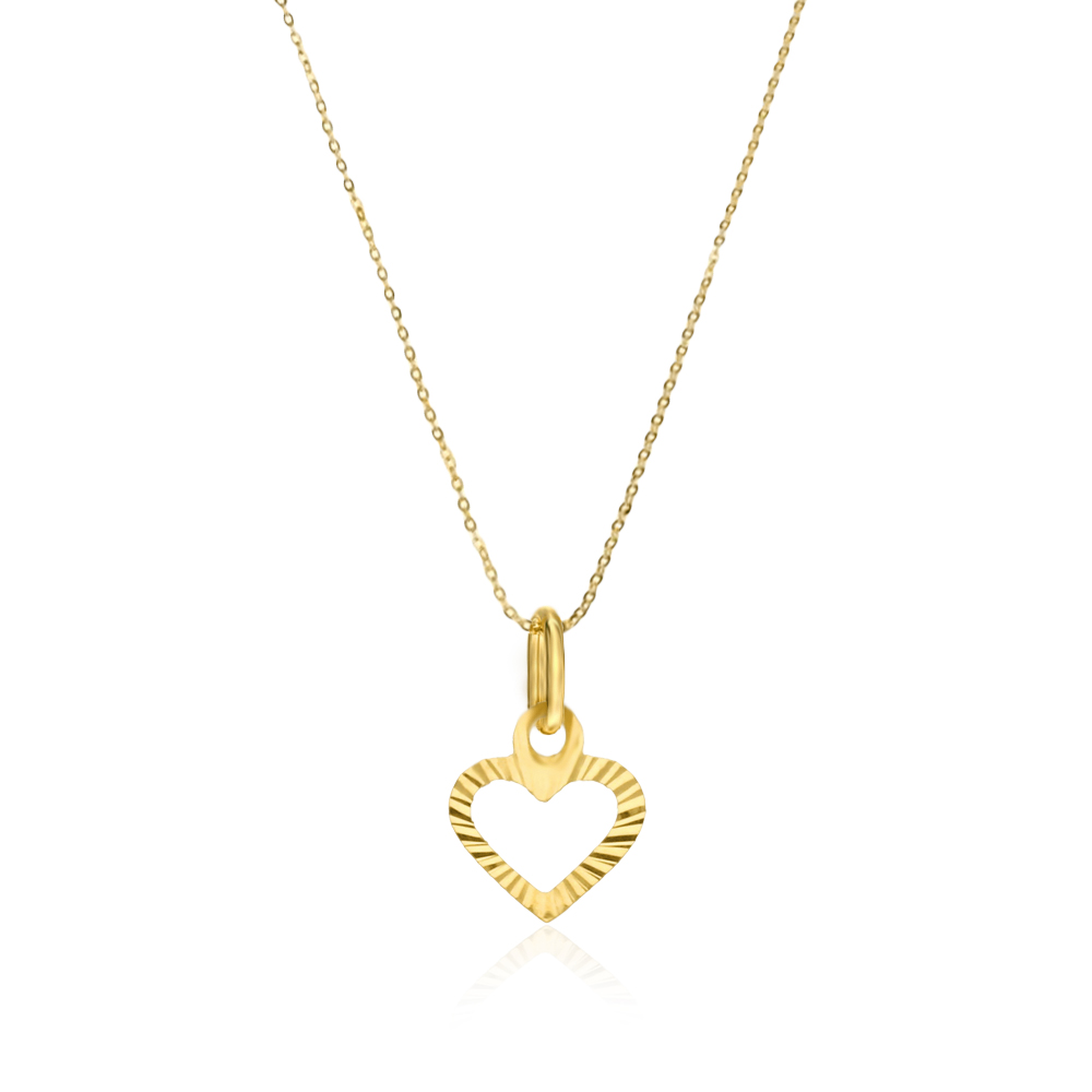 Lantisor aur 14K cu inima 42 cm DiAmanti Z/003G14K-BO15NG14K _42cm-AS ...