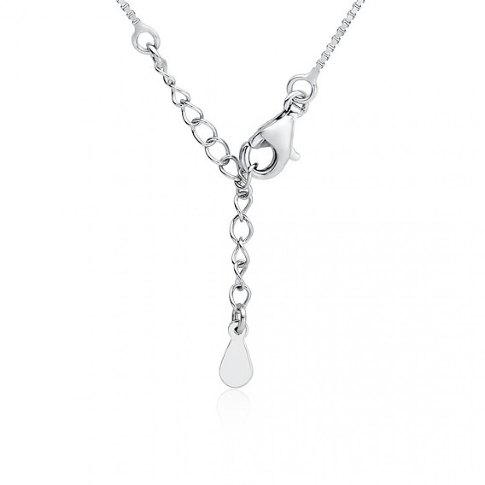 Colier mireasa din argint cu pietre DiAmanti Z1462N-DIA - Diamanti.ro