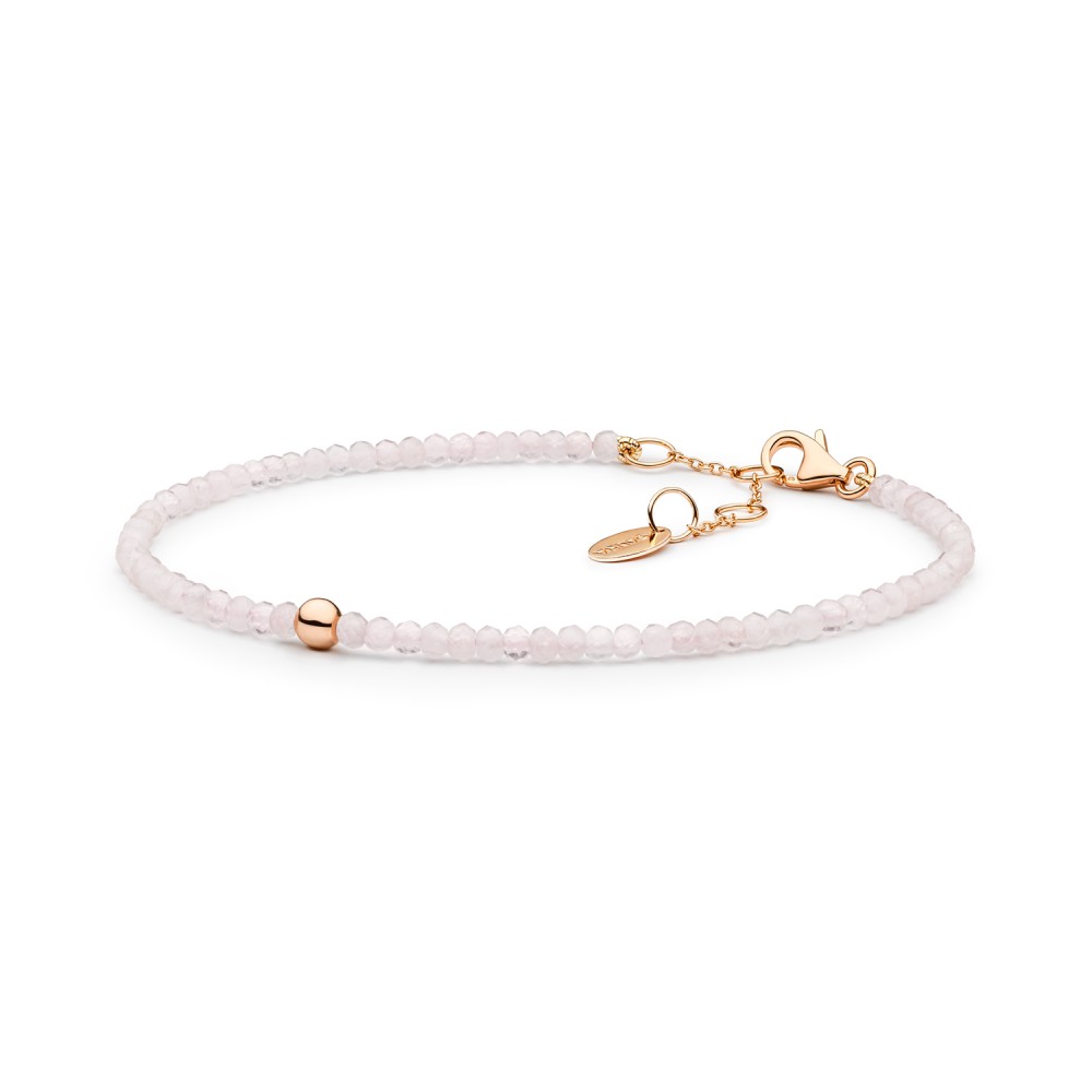 Bratara cuart roz si argint placat cu aur roz DiAmanti 222-56B-G ...