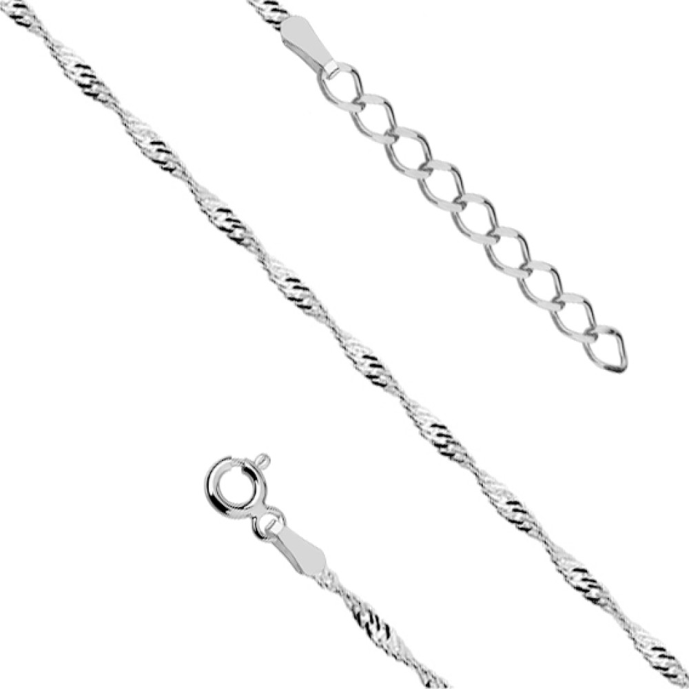 Bratara de picior argint rodiat 23-26 cm x 1,7 mm DiAmanti GDSL30XR-DIA ...