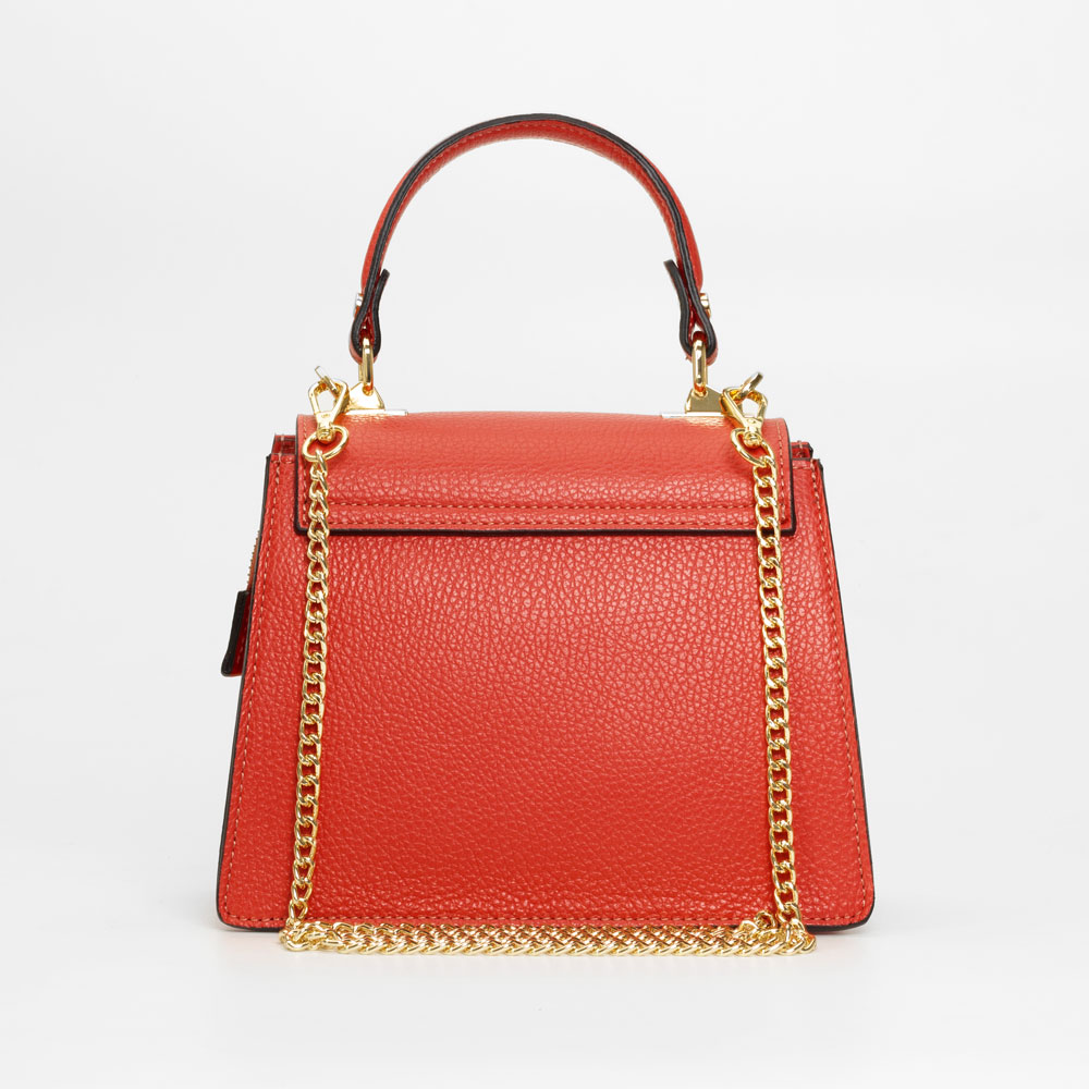 Geanta dama piele naturala DiAmanti Adeline Rosu Corai - Diamanti.ro