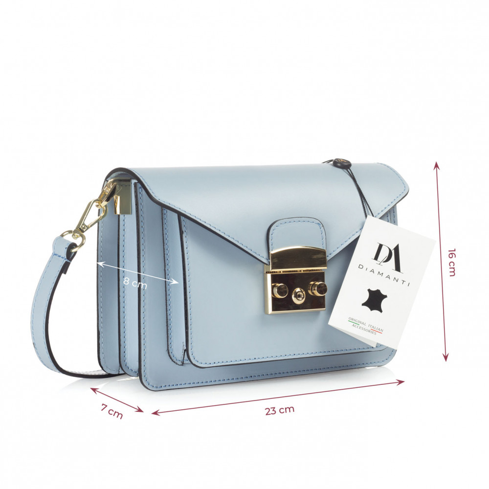 Geanta dama de umar din piele naturala DiAmanti Abra Azzuro