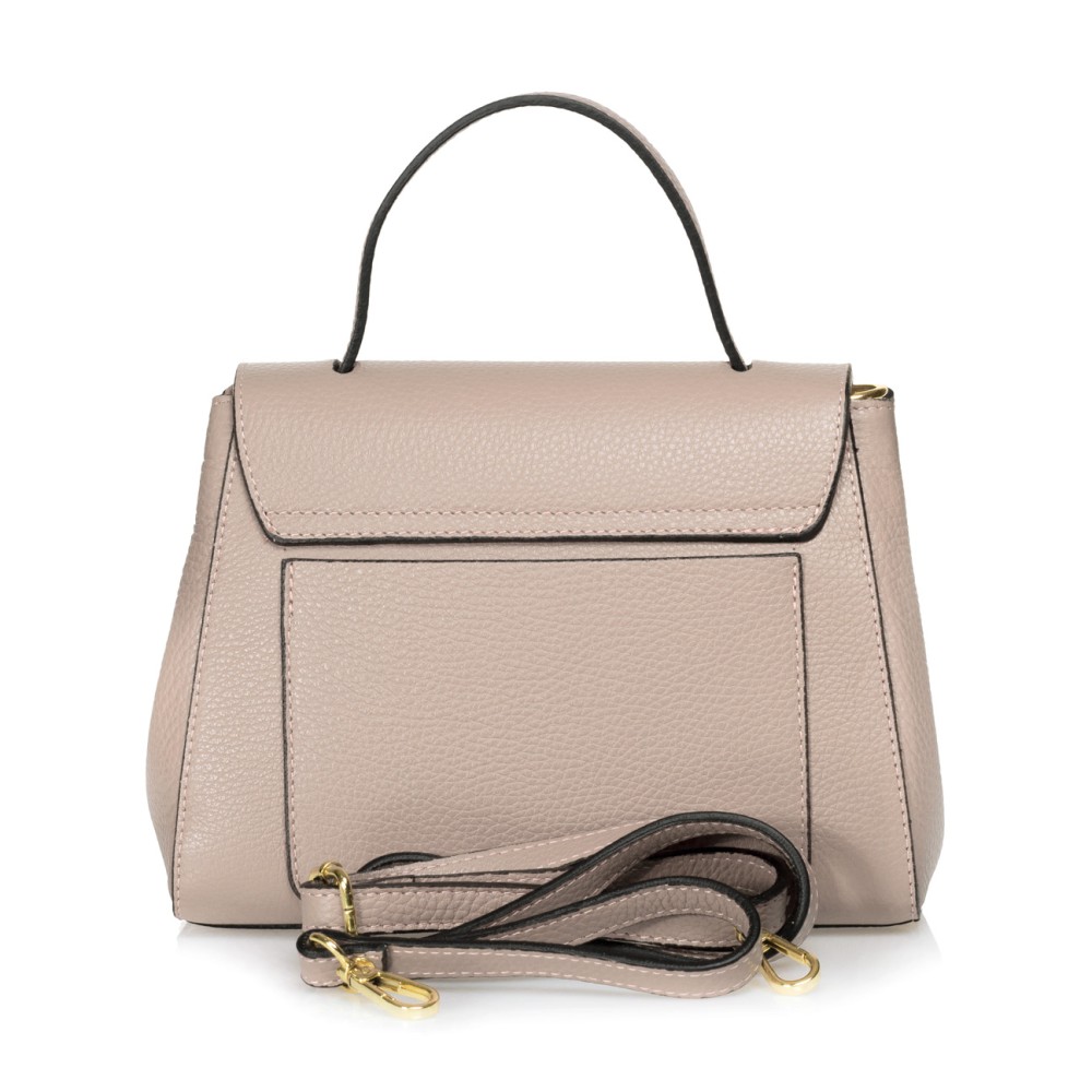 Geanta dama din piele naturala DiAmanti Salvini Roz Prafuit - DiAmanti.ro