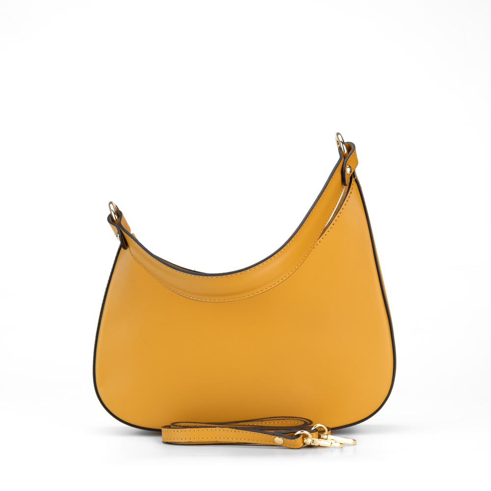 Geanta dama piele naturala DiAmanti Sardinia Galben Inchis - DiAmanti.ro