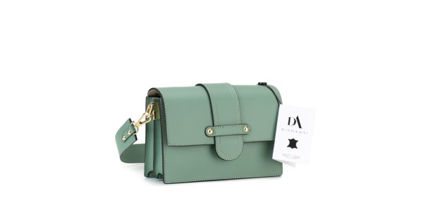 Geanta dama de umar din piele naturala DiAmanti Caprice Verde Salvie ...