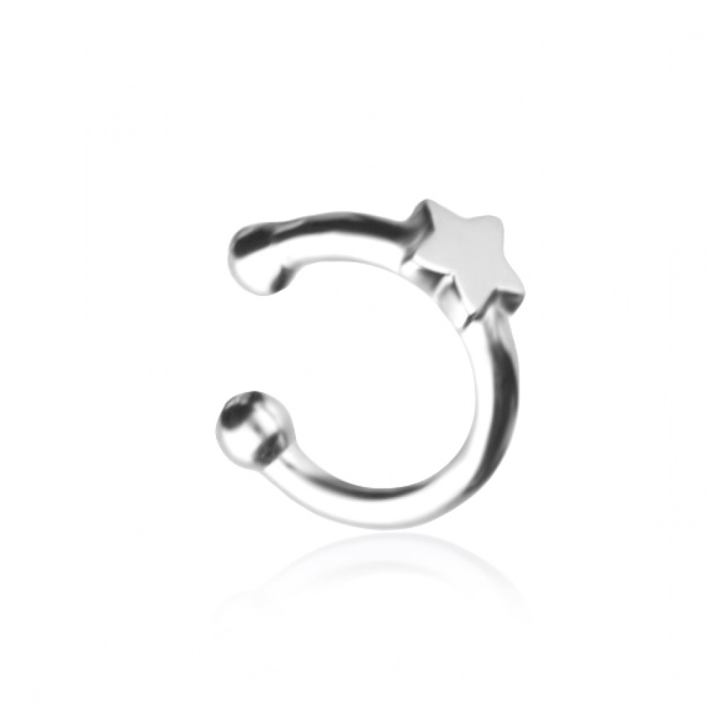 Cercel ear cuff argint cu stea DiAmanti E-0951-AS - Diamanti.ro