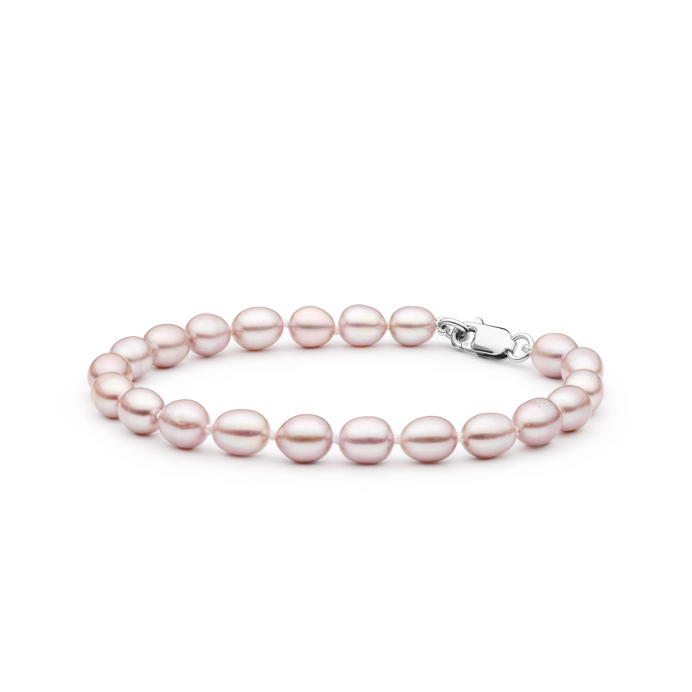 Bratara perle naturale roz pudra si argint DiAmanti FCL365-B-G ...