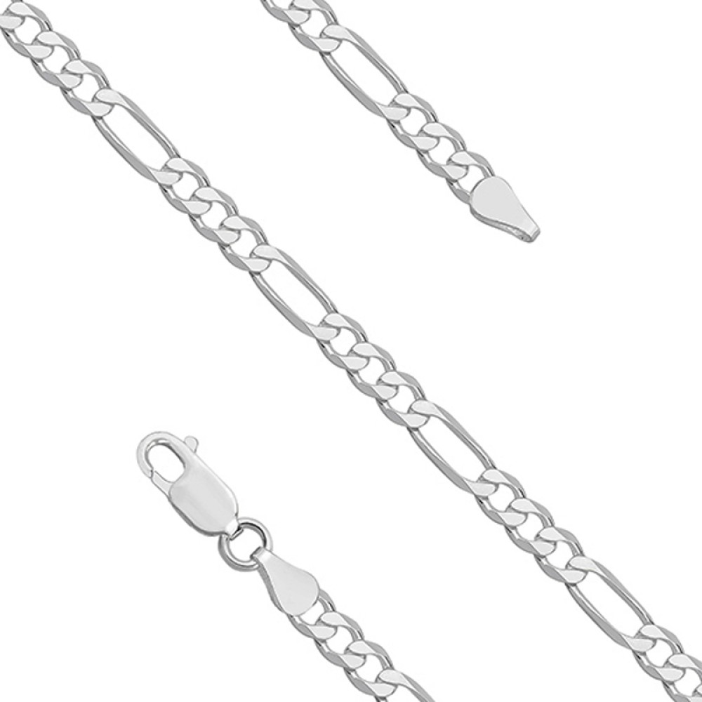 Bratara barbati argint rodiat model figaro 4 mm x 21 cm DiAmanti ...