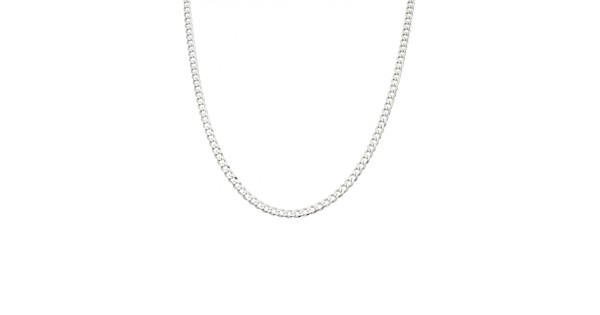 Lant barbati argint rodiat model cubanez 3 mm x 50 cm DiAmanti ...