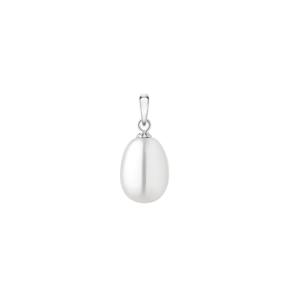 Pandantiv perla naturala alba si argint DiAmanti PFD19-W-G - Diamanti.ro