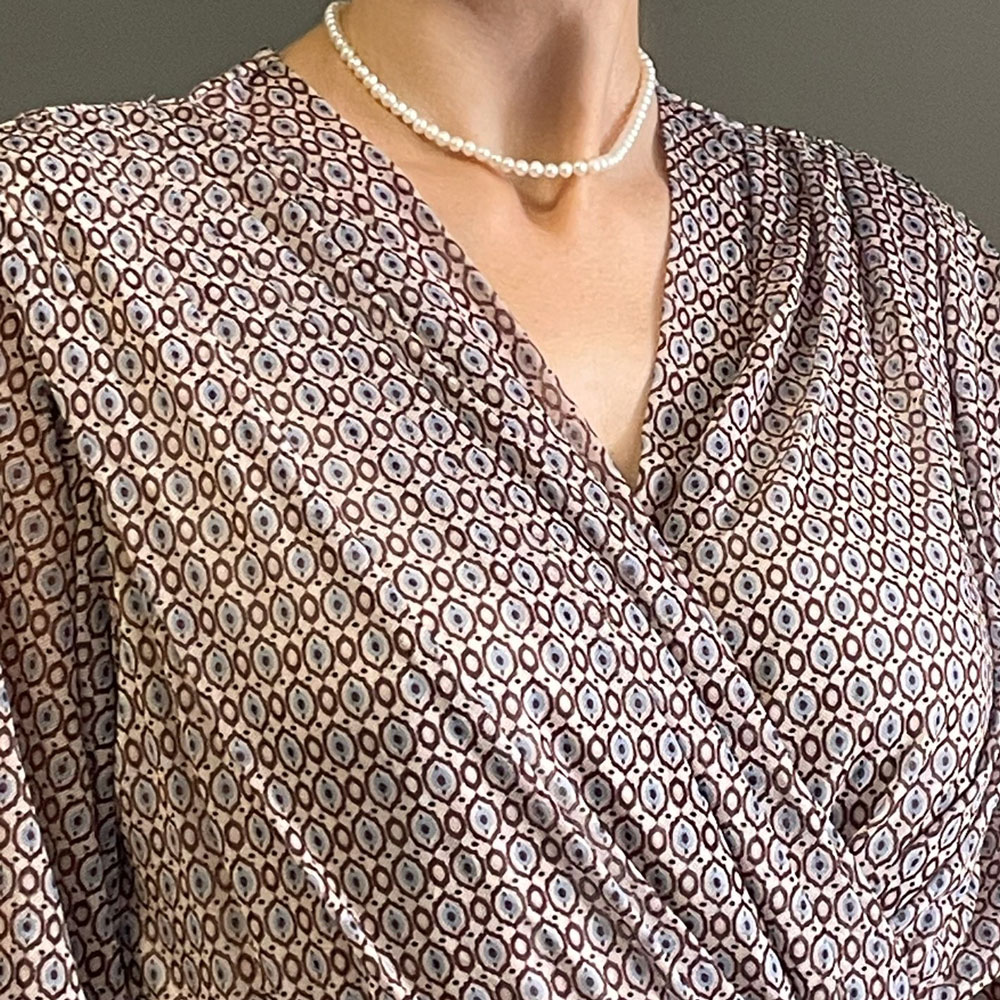 Colier perle naturale albe si argint placat cu aur roz DiAmanti ...