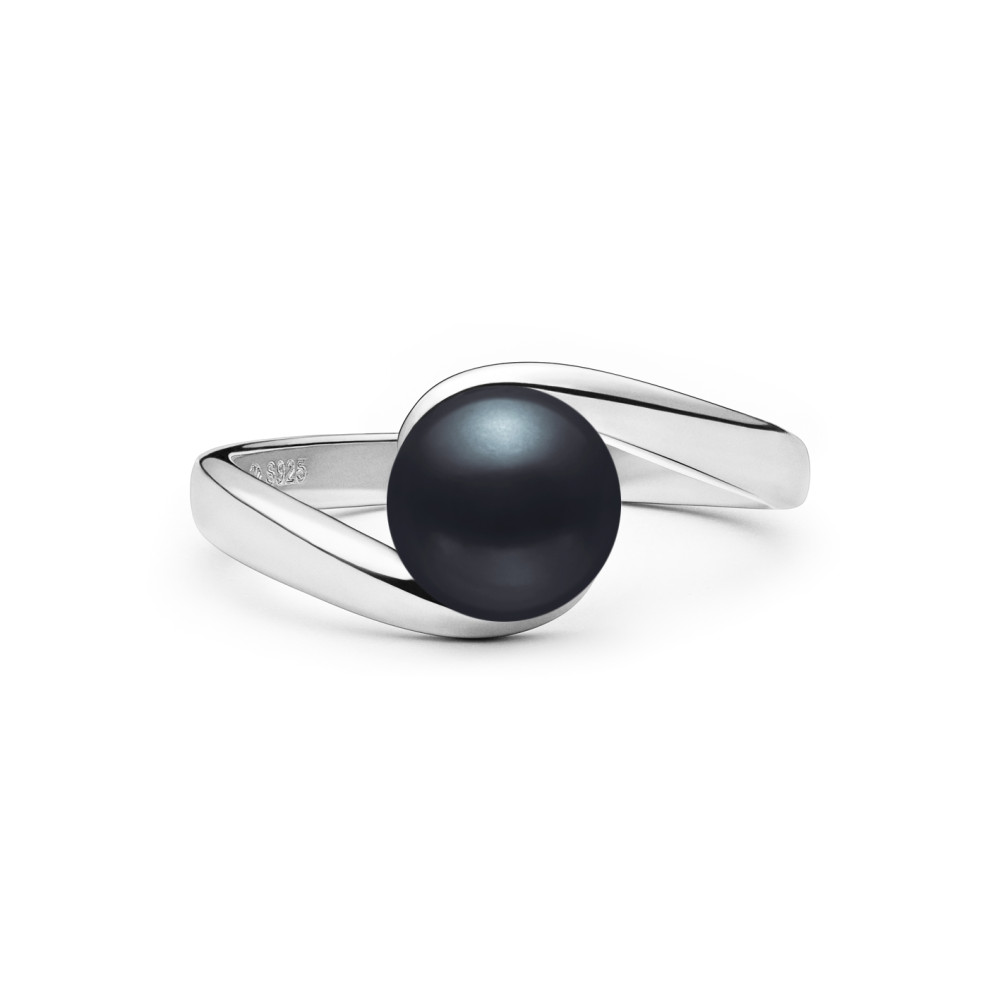 Inel cu perla naturala neagra din argint DiAmanti SK22382R_B-G ...