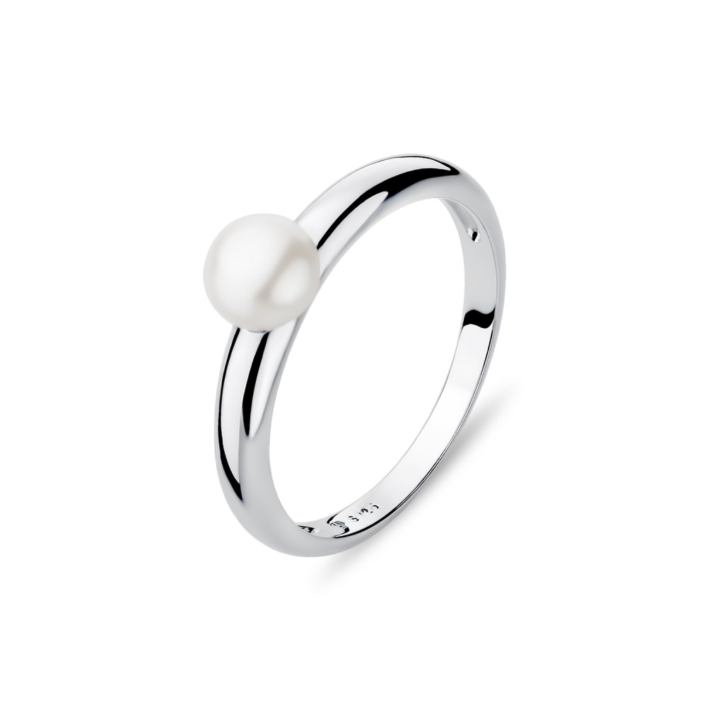 Inel argint cu perla naturala alba DiAmanti SK23226R_W-G - Diamanti.ro