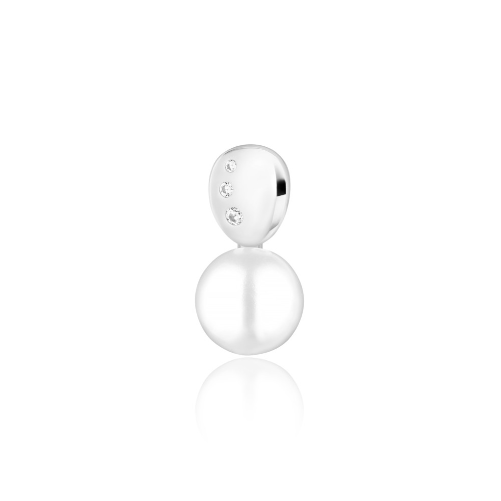 Pandantiv argint cu perla naturala alba si cristale DiAmanti SK24221P_W ...