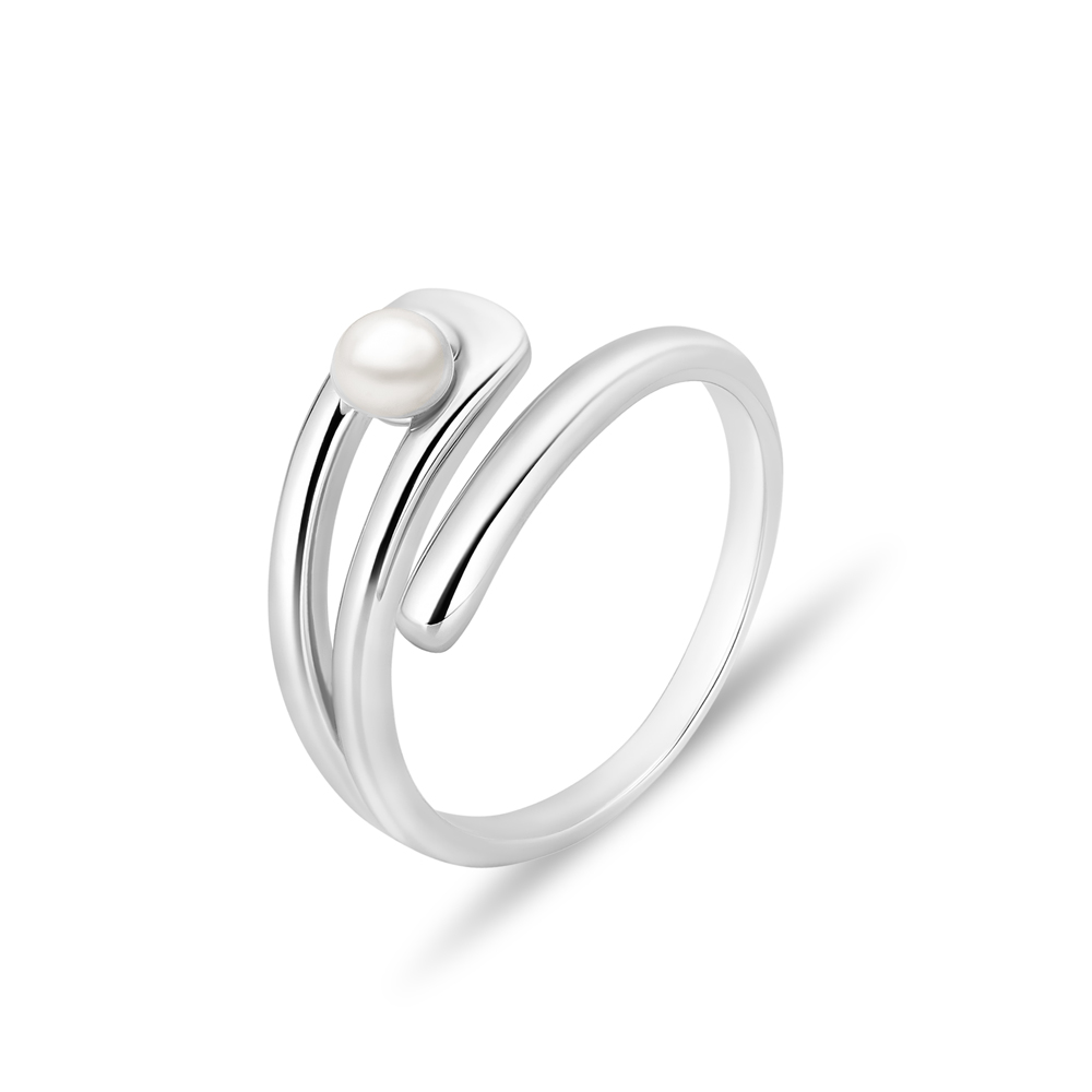 Inel argint cu perla naturala alba DiAmanti SK25370R_W-G - Diamanti.ro