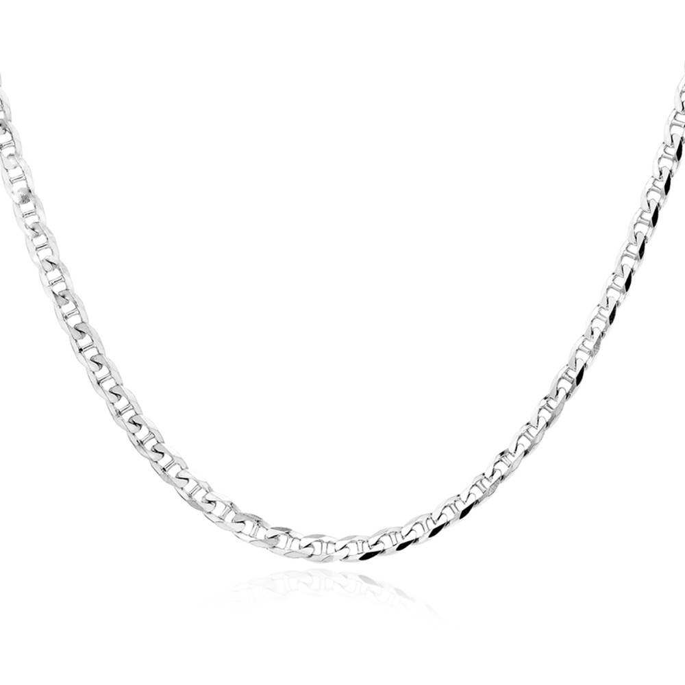 Lant argint barbati placat cu rodiu 4 mm x 60 cm model Anchor DiAmanti ...