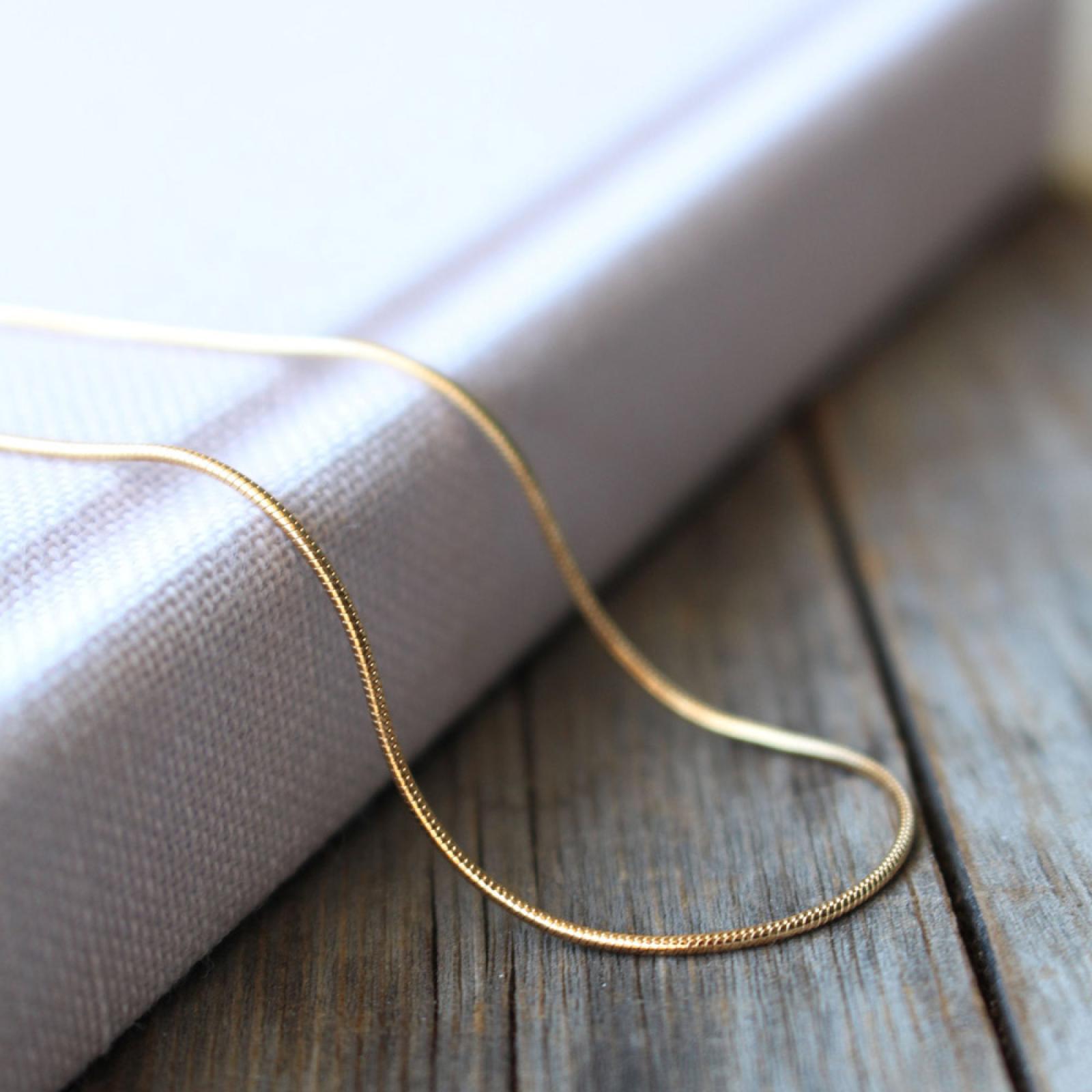 Lantisor lung argint placat cu aur galben 70 cm model sarpe DiAmanti ...