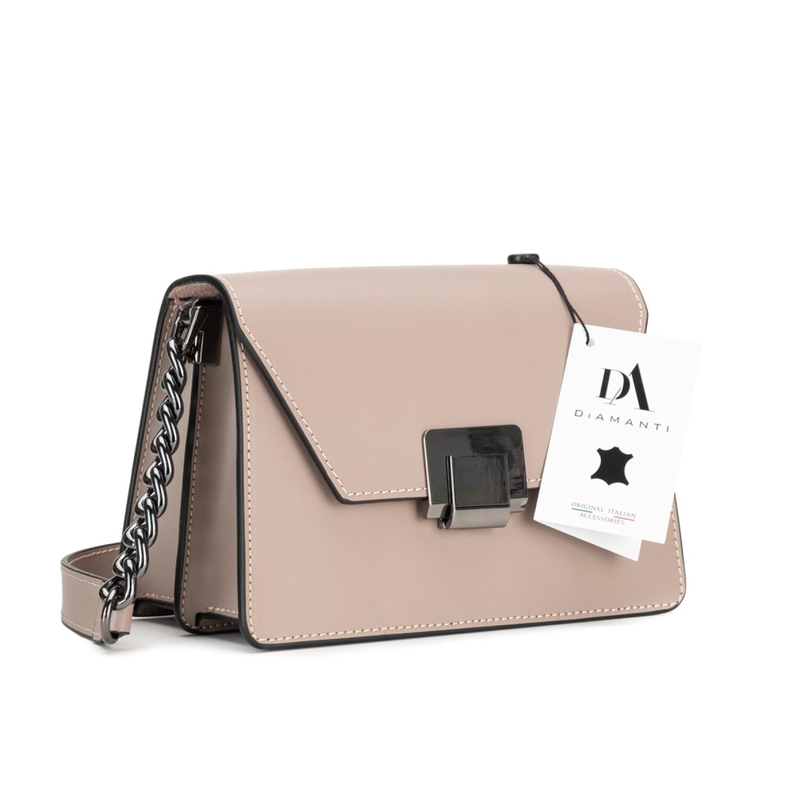 Geanta dama umar din piele naturala DiAmanti Amy Roz Pudrat - DiAmanti.ro