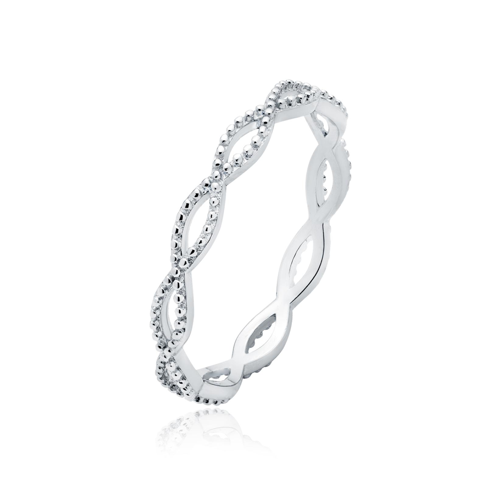 Inel argint infinity cu pietre DiAmanti Z2005A-DIA - Diamanti.ro