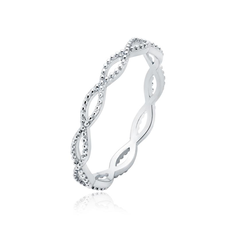 Inel argint infinity cu pietre DiAmanti Z2005A-DIA - Diamanti.ro
