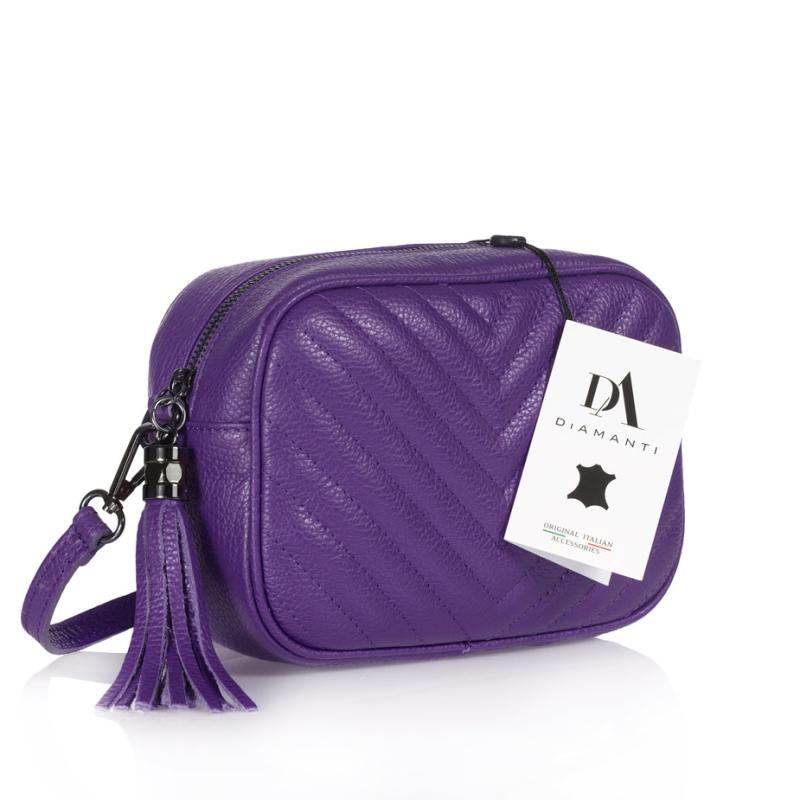 Geanta dama de umar din piele naturala DiAmanti Costanza Mov